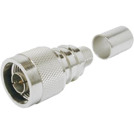 TIMES MICROWAVE N connector for LMR400-75 cable. "EZ" non-solder style ...