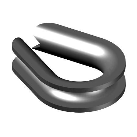 SABRE 1/4" Heavy Duty Open Thimble. Galvanized steel for use with 1/4 ...