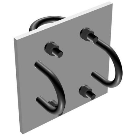 COMMSCOPE Crossover Plate. U-bolt style. 3-1/2" to 4-1/2" OD pipe. Hot ...
