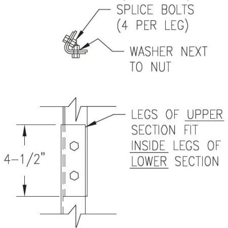 TRYLON Splice Bolt Kit for connecting Titan Tower section #13 to Anchor ...