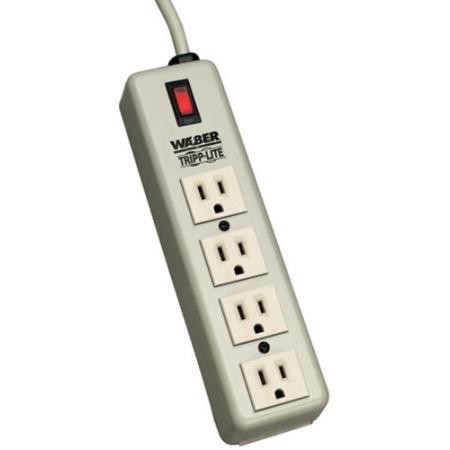 6' Waber 4-Outlet Ind Power Strip, On/Off Switch - WirelessUnits.com