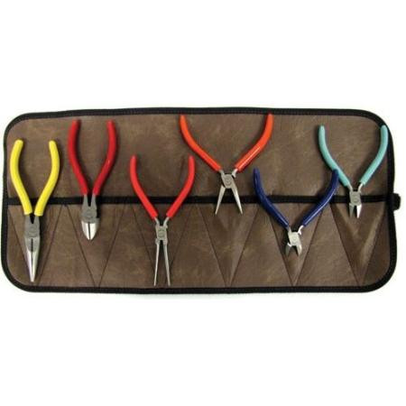 JENSEN 6-Piece Plier and cutter kit in a roll pouch. - WirelessUnits.com