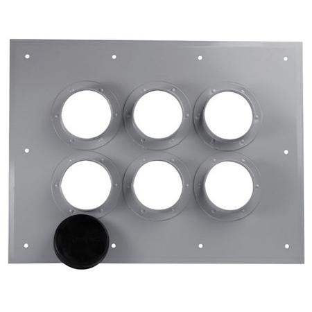 COMMSCOPE 6-Port (2x3) Wall entry panel with 4" diameter holes ...