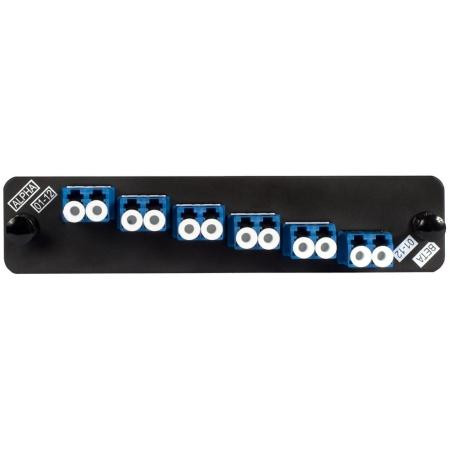 COMMSCOPE Adapter Panel, Black, 1000-Type, with 6 TeraSPEED SM duplex ...