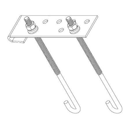 TRYLON Large universal J-Bolt assembly for cable ladder installation ...