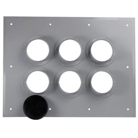 RFS Aluminum entry panel with six 4" ports in a 2x3 configuration ...