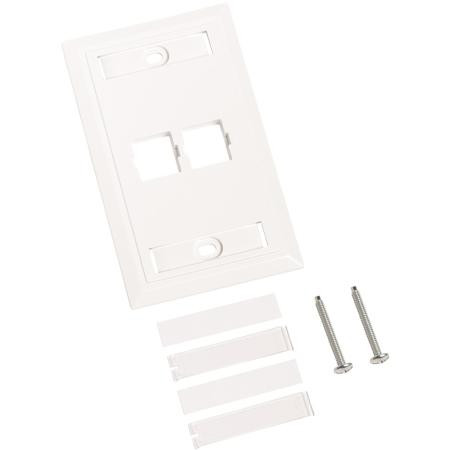 COMMSCOPE L Type Flush Mounted Faceplate, two port white ...