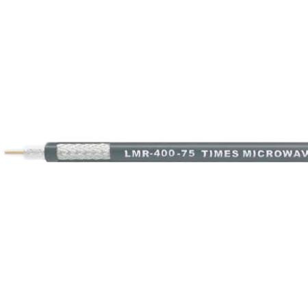TIMES MICROWAVE LMR400 cable. 3/8" O.D. 75 ohms. Fire Retartant version ...