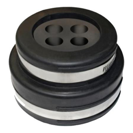 RFS Boot Assembly for 4in Feed Through Panel, 4x 7/8" Cables