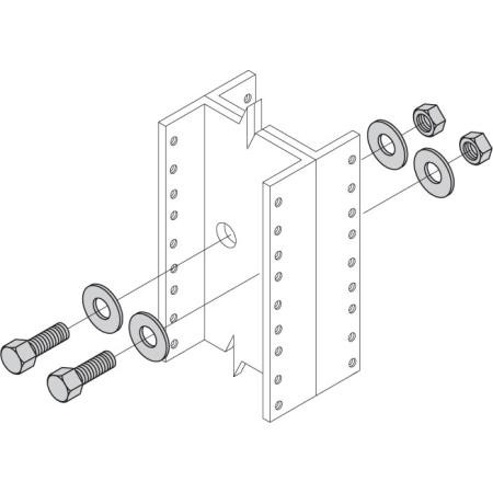 B-LINE BY EATON relay rack junctioning kit. Bolts racks side by side ...
