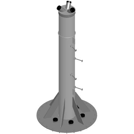 COMMSCOPE Mini Monopole for Stackable Pod Mount Assembly, 7 ft ...