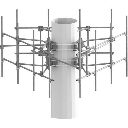 COMMSCOPE MCG2C, Monopole Sector Frame, with 12' x 2-7/8 face, (12) 2-3 ...