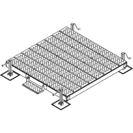 COMMSCOPE Equipment Platform 8 FTx 8FT base with four adjustable legs ...