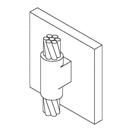 HARGER Cable to Steel Vertical Thru 4/0 Stranded use 250 Weld Metal and ...