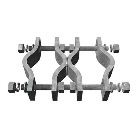 VALMONT Welded Pipe to Pipe Clamp Set 1/2" Thick for 1-1/2"-3-1/2" w ...