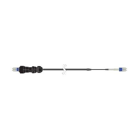 COMMSCOPE Discrete, 2 single mode fiber 5 mm LSZH armored cable. End 1 ...
