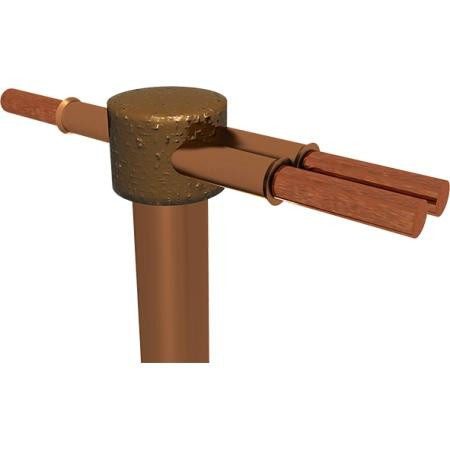 HARGER Ground Rod 5/8" Copper Clad Solid #3 #4 and #4 #6 Stranded ...