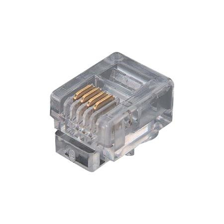L-COM Modular Plug, RJ11 (6x4), Pkg/100, RJ11, RJ12, and RJ45 Crimp ...