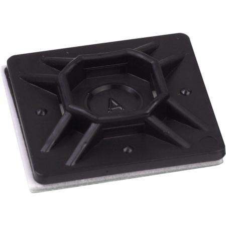ADVANCED CABLE TIES 3/4" x 3/4" Cable Tie Mounting Pad. Black color ...