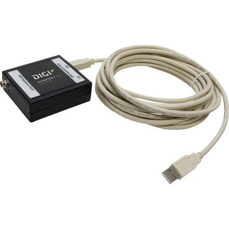 DIGI Hubport/4c 5.5-30V DC powered USB 2.0 hub, non-captive connector ...