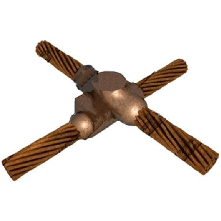 ULTRAWELD mold for making an X connection with 4/0 cable to 2/0 Cable ...