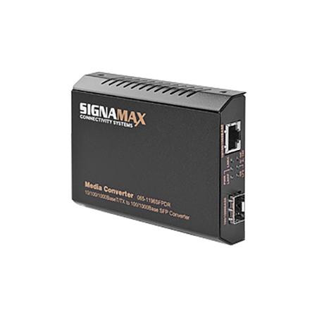 SIGNAMAX 10/100/1000 to 100/1000 SFP Media Converter 110V ...