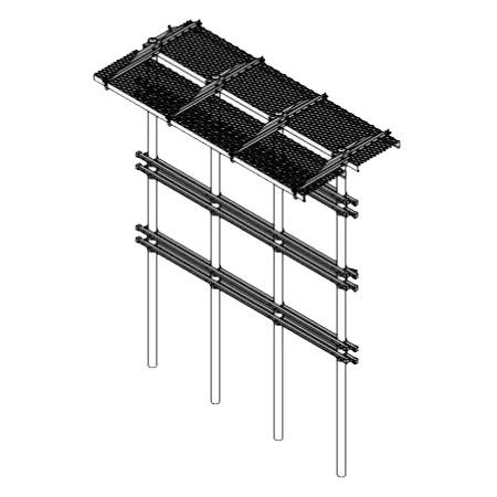 COMMSCOPE H-Frame with Ice Canopy, 10 ft long with 4 Posts. Constructed ...