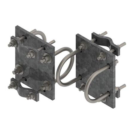 COMMSCOPE Double Crossover plates for mounting 4-1/2" OD round or 4 ...