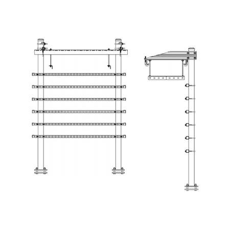 COMMSCOPE Remote Radio H-Frame, 5' Wide w/ Base Shoes. 85x60x32 ...
