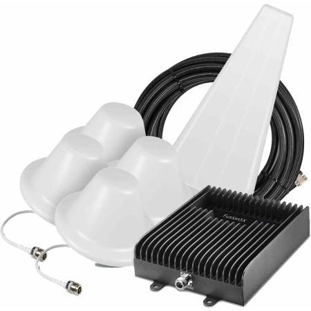 SURECALL Fusion5X 2.0 Yagi / 4 Dome booster kit includes five 75 ft. SC ...