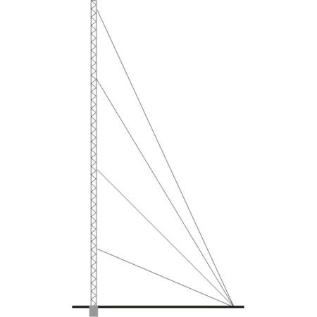 ROHN 25G 180-ft guyed tower. Includes all sections, base plate, side ...