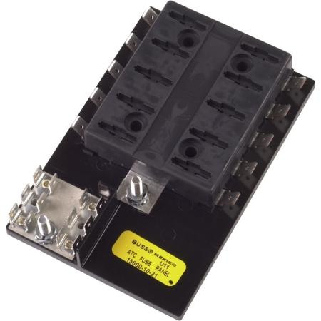 BUSSMAN- 10 position ATC/ATO fuse panel Single power input for wiring ...