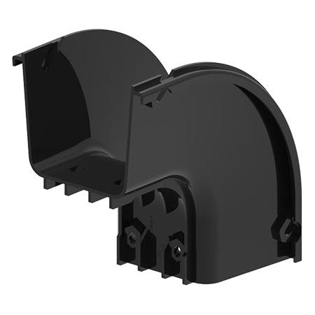 COMMSCOPE FiberGuide 90Deg Down Elbow, 4 in x 4 in, black ...