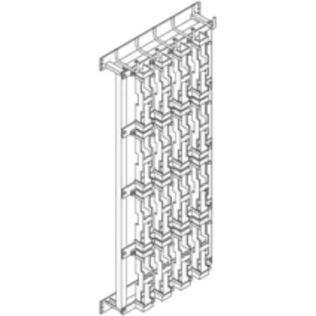 COPPER B-LINE Wall/Rack Mounted Cross- Connection Frame, 1 Row/4 ...