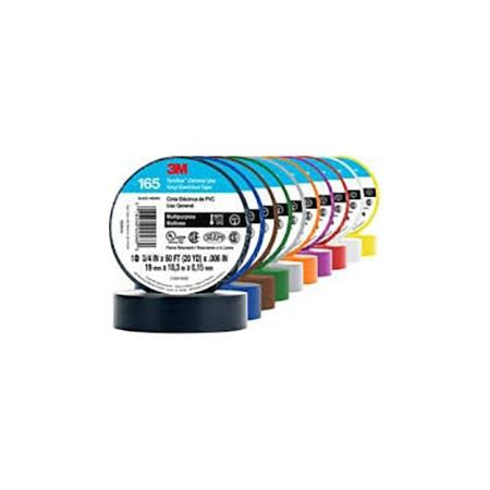 3M Temflex Vinyl Electrical Tape 165, Grey, 3/4 in x 60 ft (19 mm x 18 ...