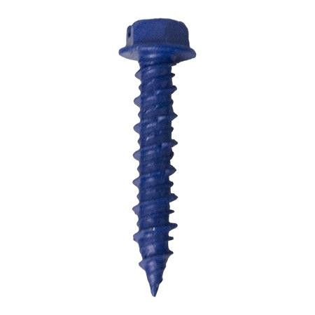 All-Pro Fasteners 1/4 x 1-1/4 Hex Washer Concrete Screw Blue ...