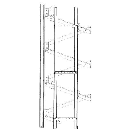 B-LINE BY EATON 10' long x 9" wide cable ladder. 3/8" x 1 1/2" solid ...