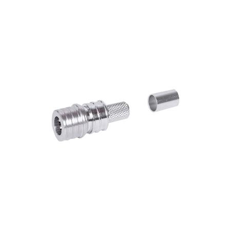 TIMES QMA-Male (plug) crimp connector, non-solder pin, no braid trim ...