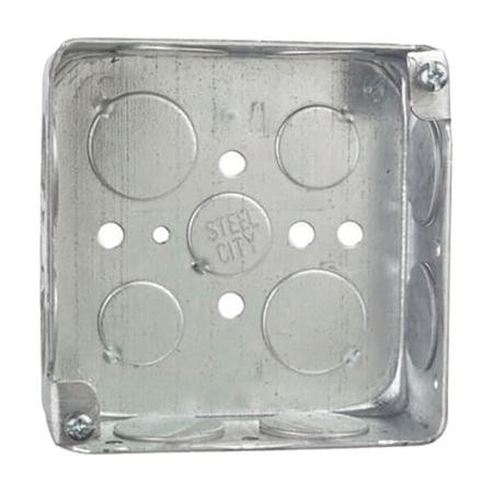 CARLON's 52151-3/4 Square Box, 4 in Sq x 1-1/2 in Deep, 1/2 in and 3/4 ...