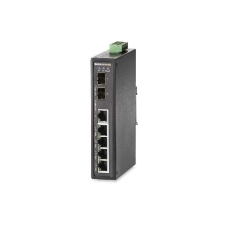 SIGNAMAX 5-Port 10/100/1000BaseT/TX Unmanaged Industrial PoE+ Switch ...