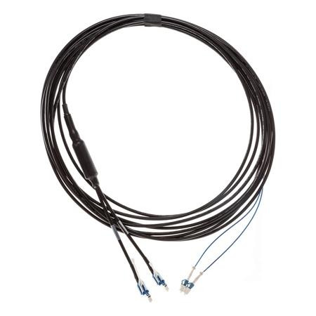 RFS 10' Fiber Jumper, Riser, ruggedized 2 Strand Single Mode Fiber LC ...