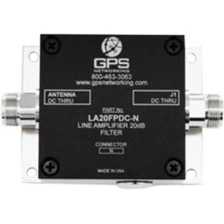 GPS NETWORKING Filtered Line amplifier. 20dB gain. Covers L1 & L2 bands ...