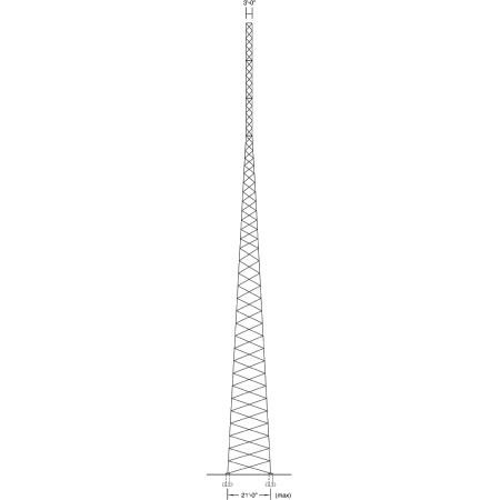 SABRE S3TL Series VL 195ft Self- Supporting tower kit for use in areas ...