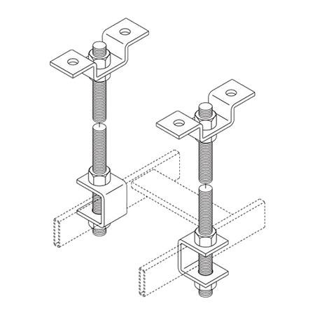CHATSWORTH Cable Runway Threaded Ceiling Kit, 72in Height, Includes (1 ...