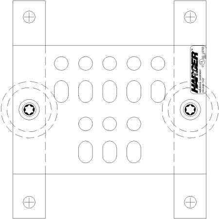 HARGER 1/4 x 4 x 6 Tin Ground Bar M Pattern, 16 Holes - WirelessUnits.com