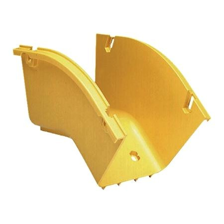 COMMSCOPE FiberGuide 45 deg Down Elbow, 4 in x 4 in, yellow ...