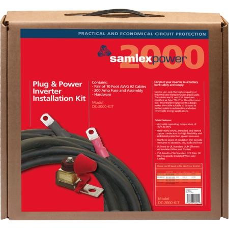 SAMLEX Inverter Installation Kit. For 12V,1000-1700W & 24V,2000-3400W ...