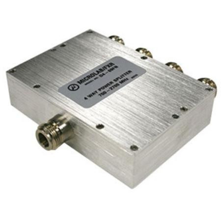 MICROLAB/FXR 694-2700 Wilkinson 4-way power splitter. 20dB isolation ...