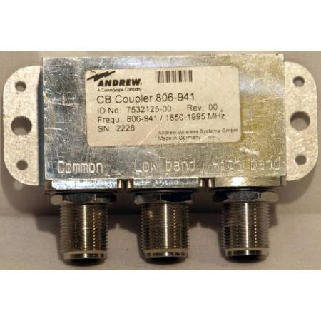 COMMSCOPE 806-941/1850-1995 MHz Indoor Crossband Coupler. 10 watts. 65 ...