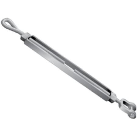 SABRE 1-1/4" diameter x 12" long jaw+eye turnbuckle, working load ...
